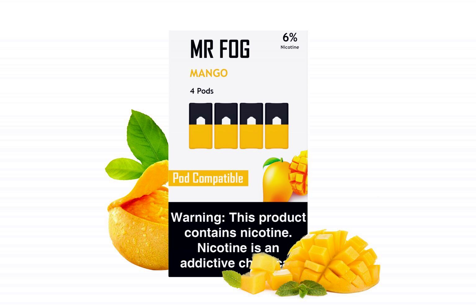 MR FOG PODS PACK OF 4 MANGO - Mr Fog - Enjoy To The Last Puff