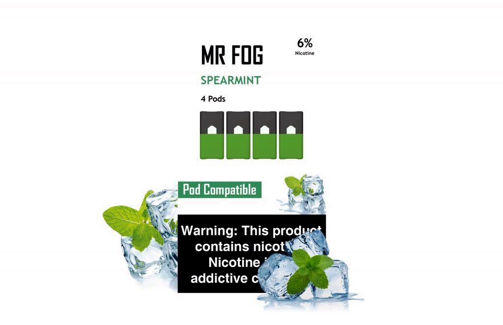 MR FOG PODS PACK OF 4 SPEARMINT - Mr Fog - Enjoy To The Last Puff