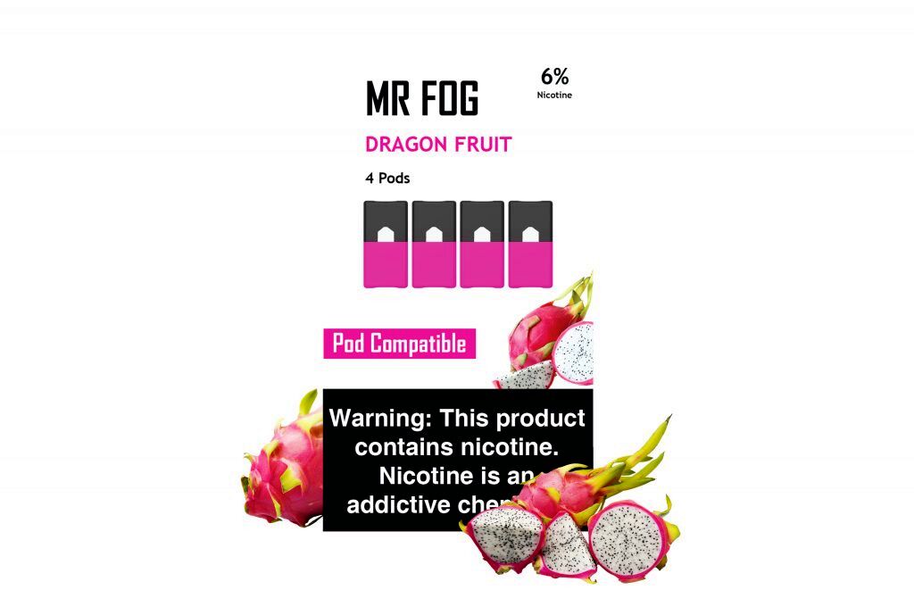 MR FOG PODS PACK OF 4 DRAGON FRUIT - Mr Fog - Enjoy To The Last Puff